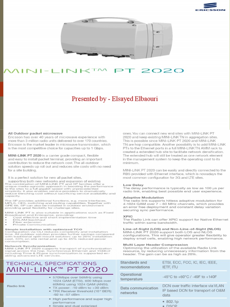 MINI-Link PT2020 | PDF