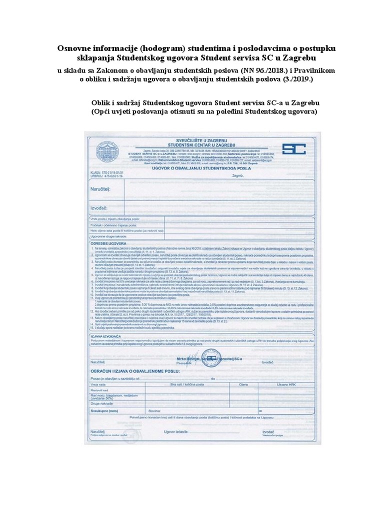 Hodogram Za Ugovor PDF | PDF