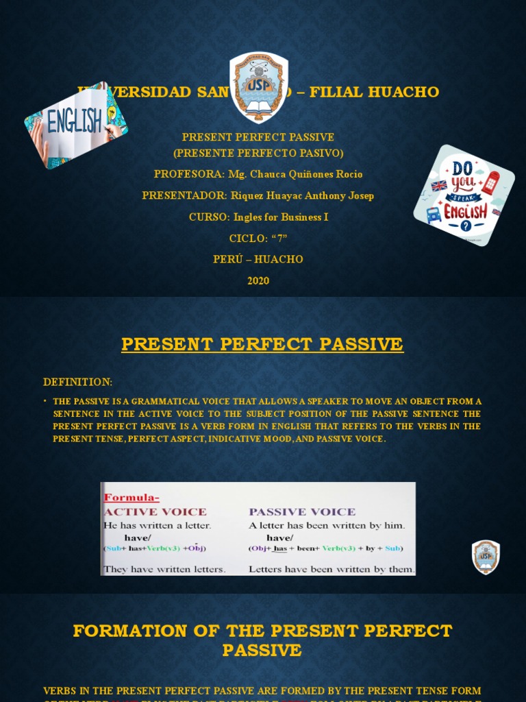 Present Perfect Passive Guide | PDF | Verb | Grammatical Tense