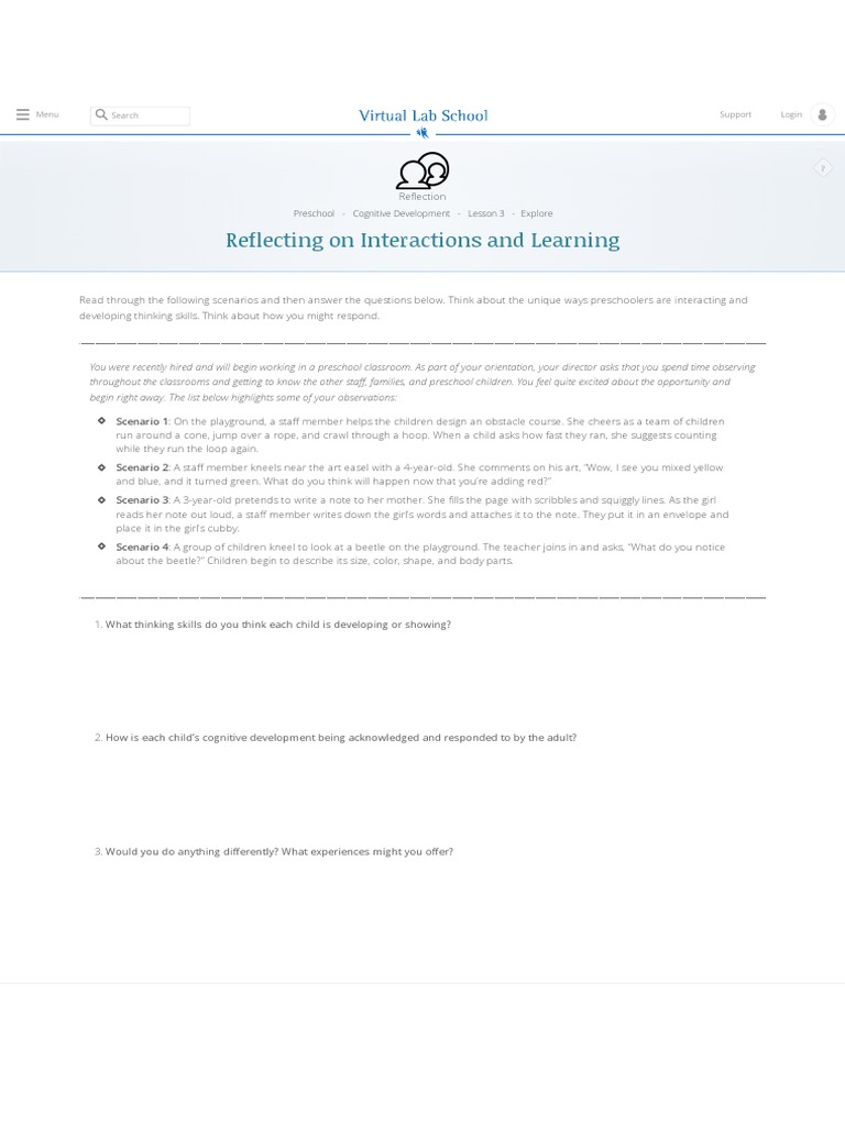 02 - Reflecting in Interactions and Learning | PDF | Preschool ...
