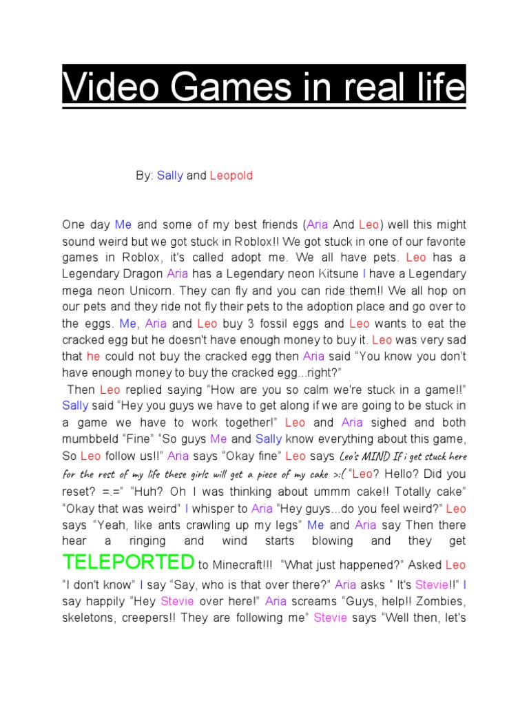 Video Games in Real Life | PDF