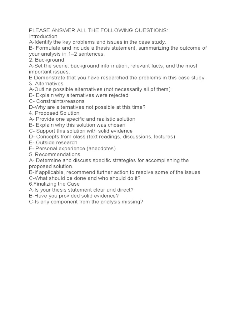 Please Answer All The Following Questions | PDF | Teaching Methods ...