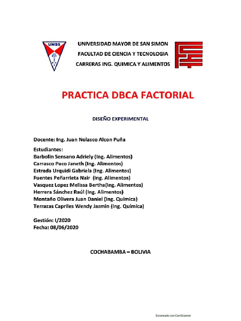Práctica Dbca Factorial PDF | PDF
