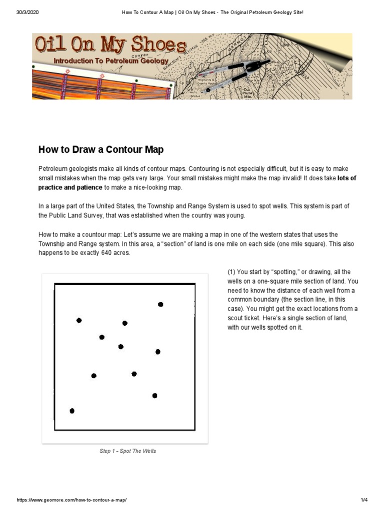 How To Contour A Map - Oil On My Shoes - The Original Petroleum Geology ...