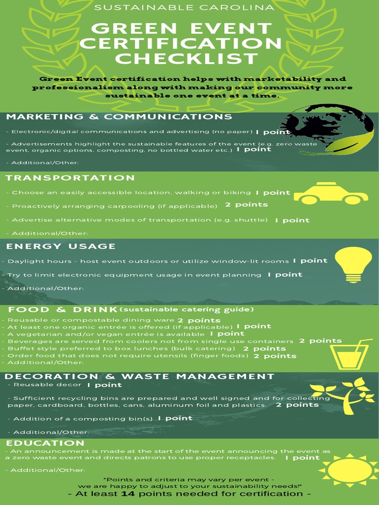 Green Event Certification Process | PDF