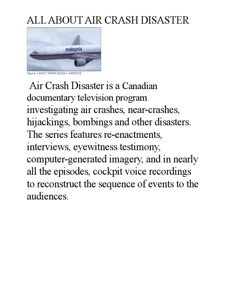 Air Crash Disaster: Series Overview | PDF | History