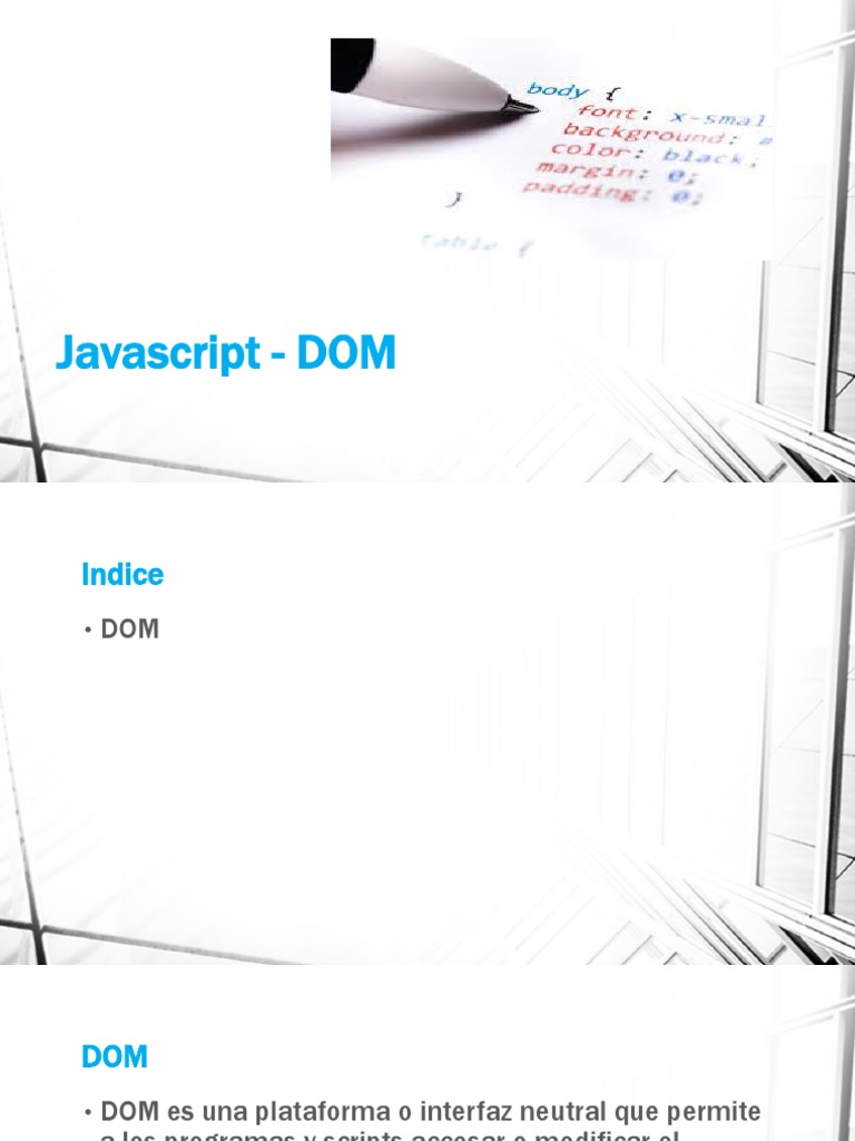 Javascript DOM | PDF | Modelo de objeto de documento | Script Java