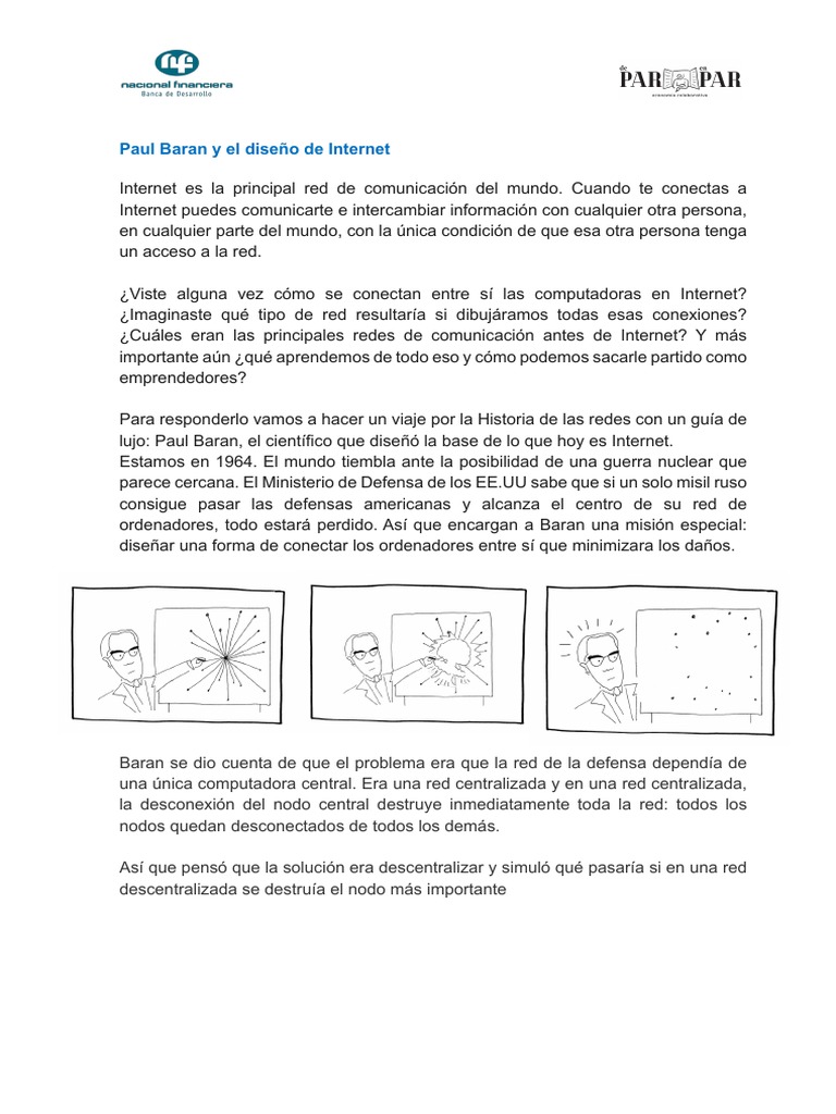 Paul Baran y la red distribuida de Internet | PDF | Internet | Red de ...