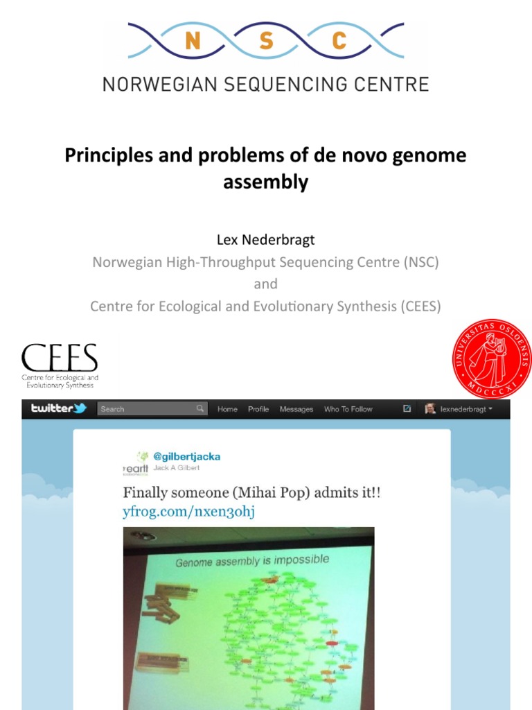 Principles and Problems of de Novo Genome Assembly | PDF | Genetics ...