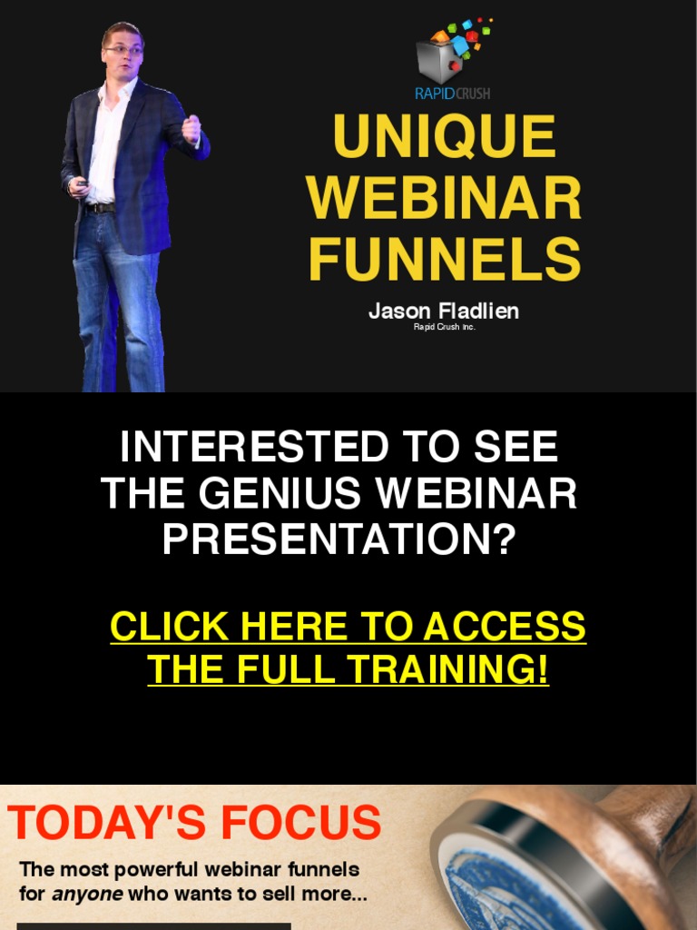 Jason Fladlien's Webinar Funnel Strategies | PDF | Non Disclosure ...