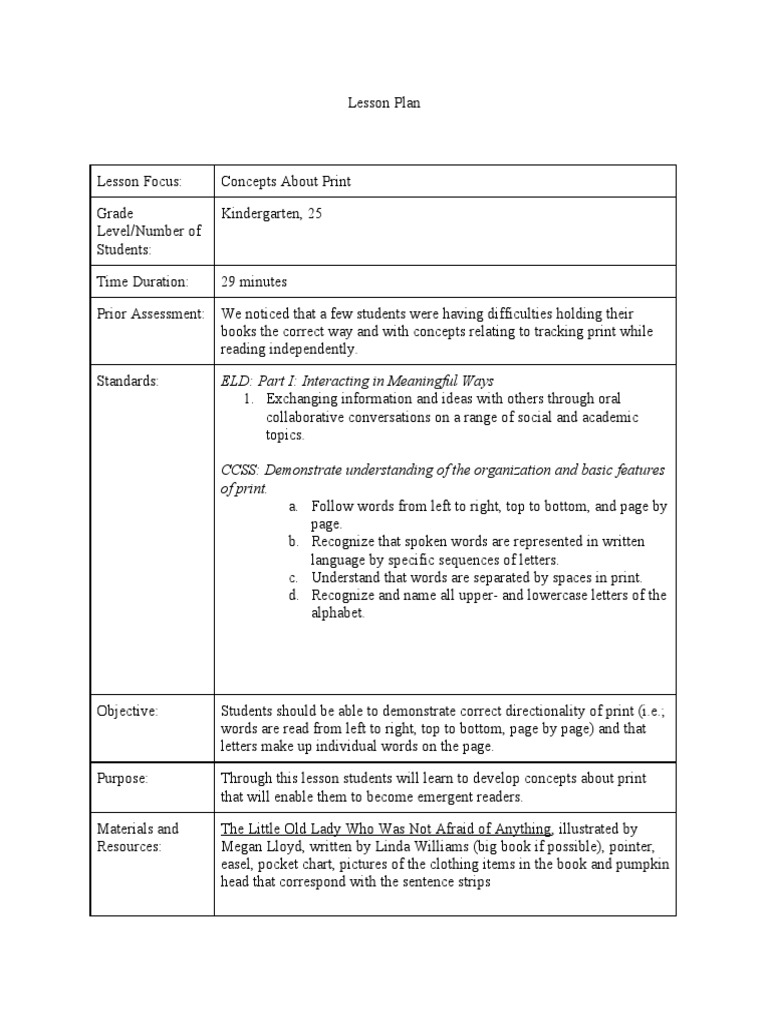 Lesson Plan | PDF | Books | Lesson Plan