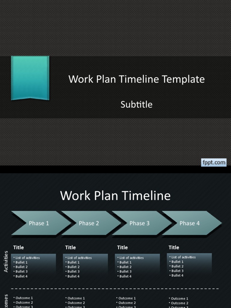 Work Plan Timeline Template: Subtitle | PDF