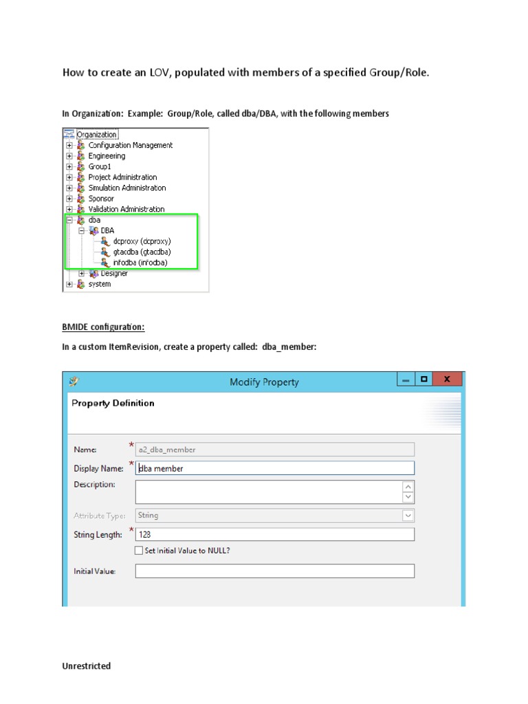 How To Create An LOV, Populated With Members of A Specified Group/Role ...