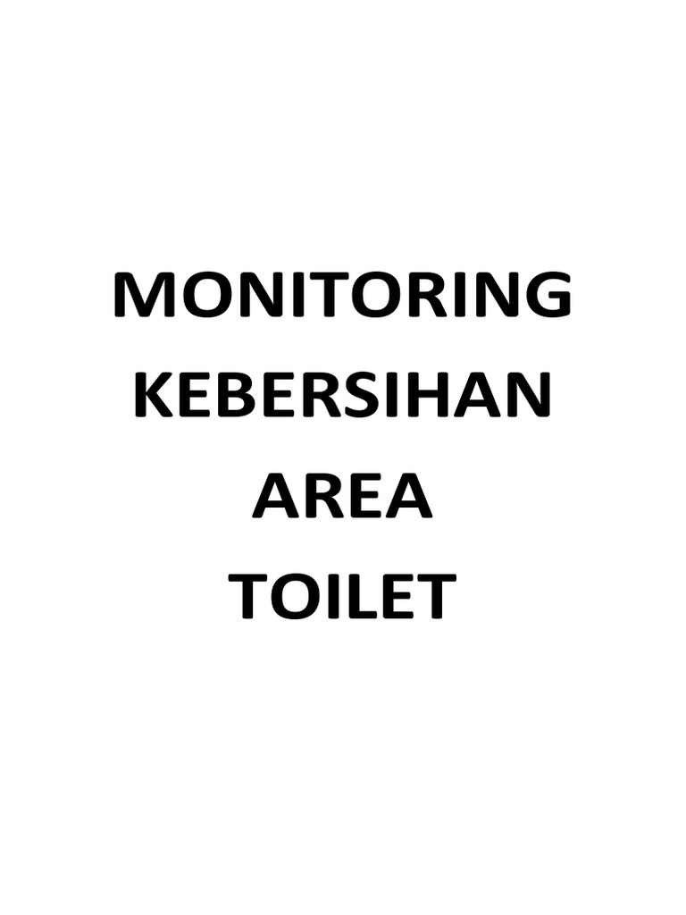 LABEL Checklist Monitoring Kebersihan | PDF