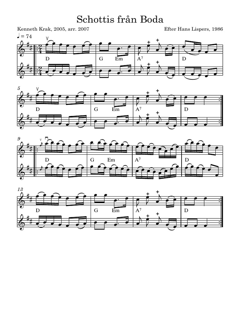 Schottis Från Boda - Hans Lispers | PDF