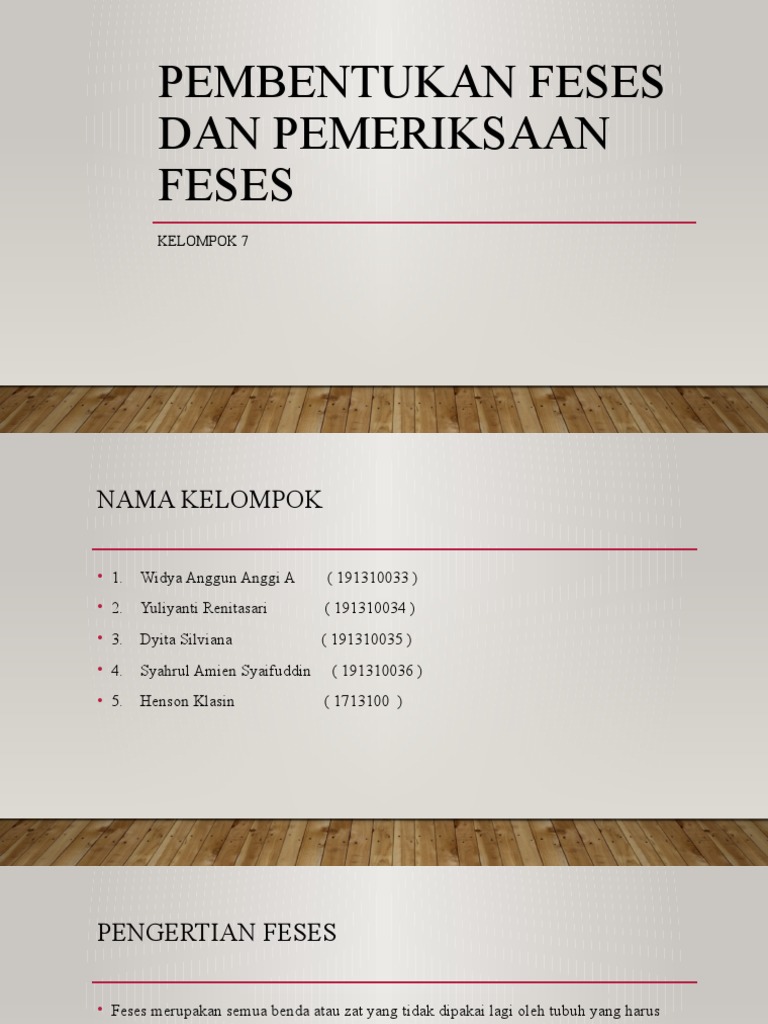 Pembentukan Feses Dan Pemeriksaan Feses | PDF