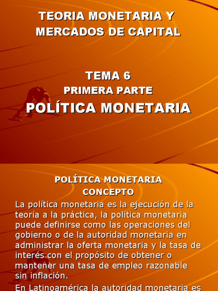 Tema 6 Politica Monetaria, Teoria Mo | PDF | Inflación | La política ...