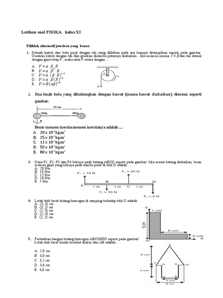 Latihan Soal FISIKA Kelas XI | PDF | Metode & Bahan Ajar | Griya & Taman