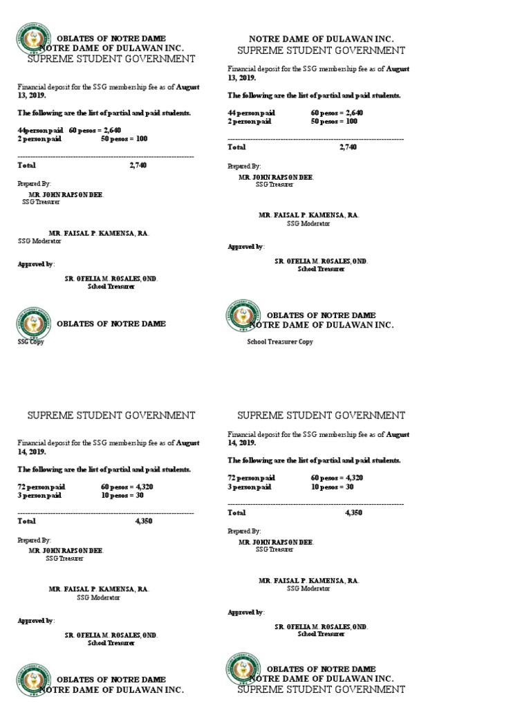 SSG Financial Account | PDF | University Of Notre Dame | Catholic Church