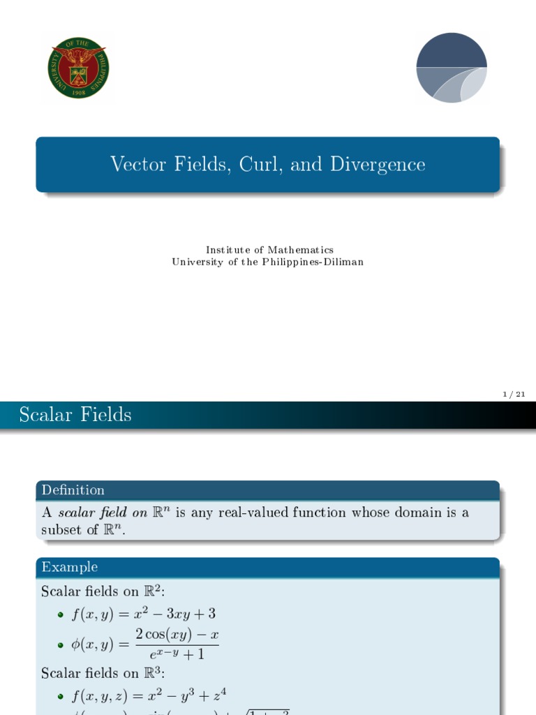 Vector Fields: Curl and Divergence Explained | PDF | Gradient | Divergence
