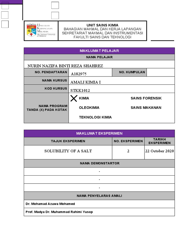 Lab Report Exp 2 | PDF | Solution | Solvation