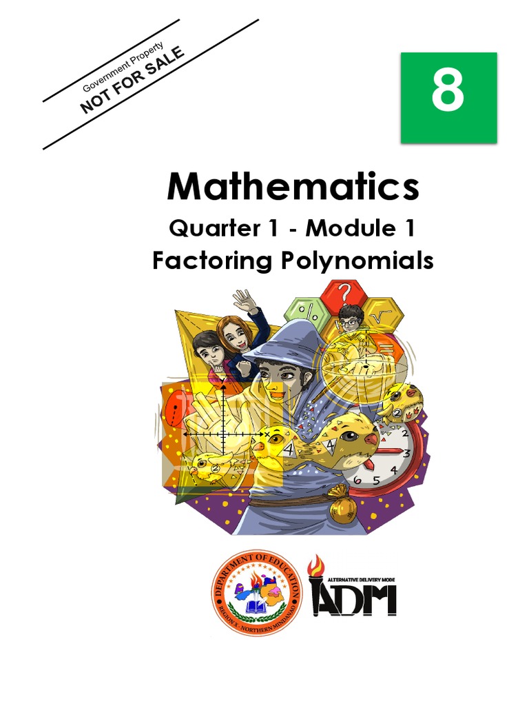 Math8 Q1 Mod1 FactoringPolynomials Version3 | PDF | Factorization ...