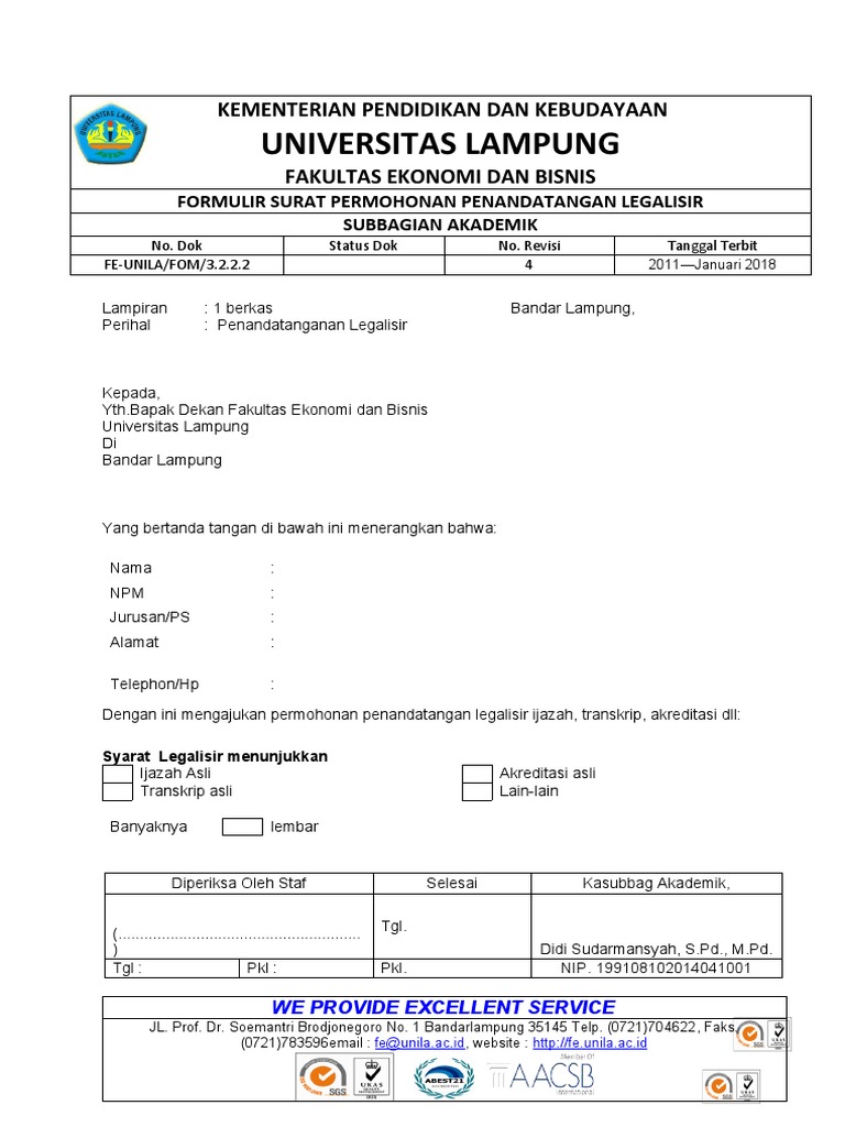 O - Formulir Penandatangan Legalisir 1 1 | PDF