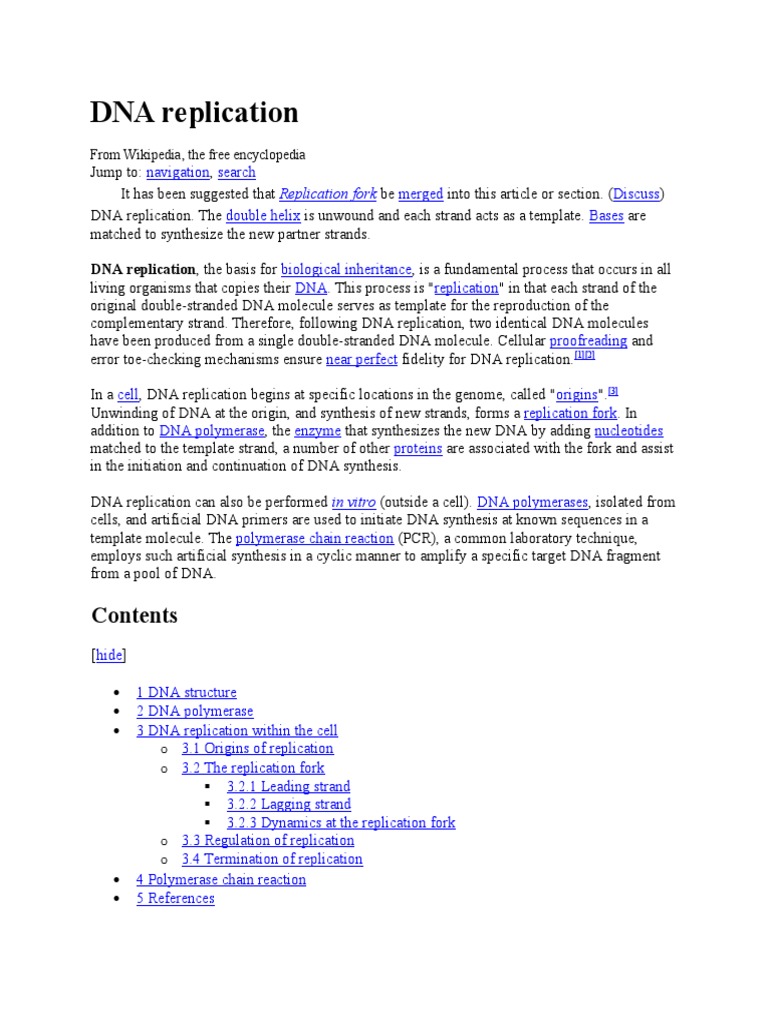 DNA replication explained | PDF | Dna Replication | Dna
