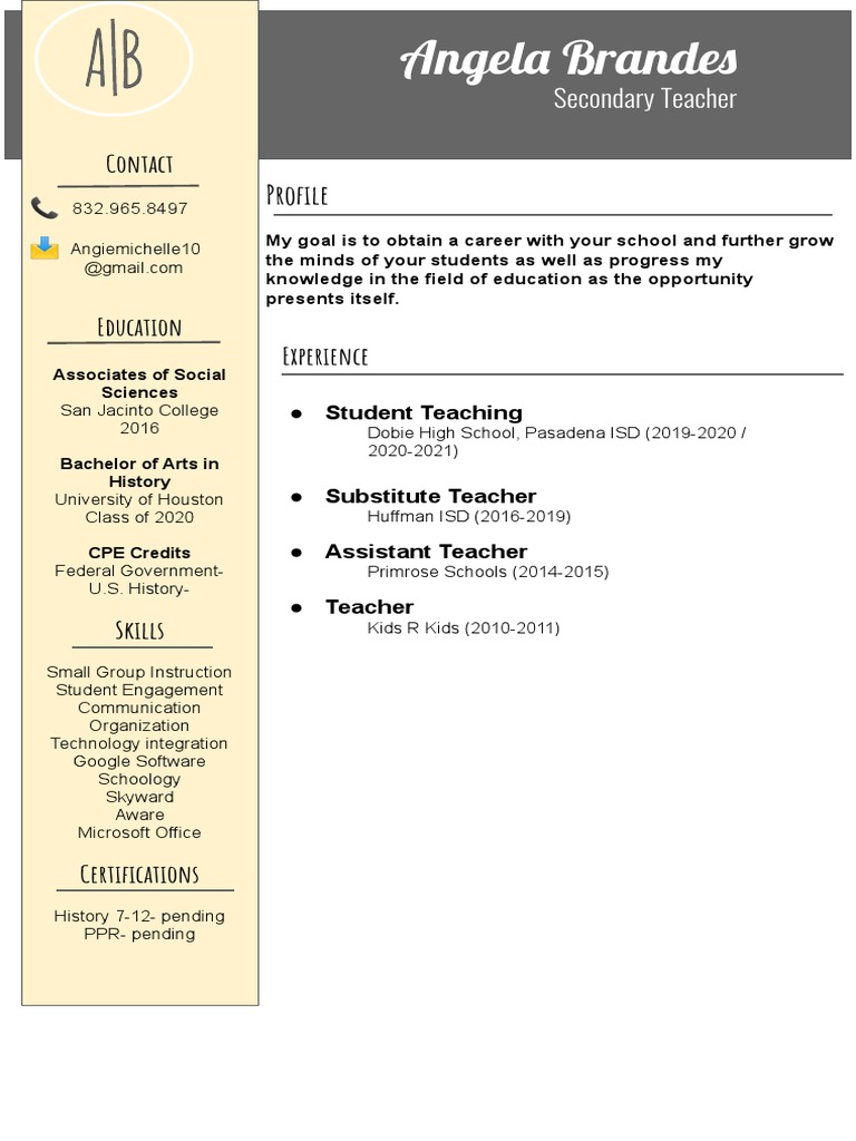 Angela Updated Resume | PDF