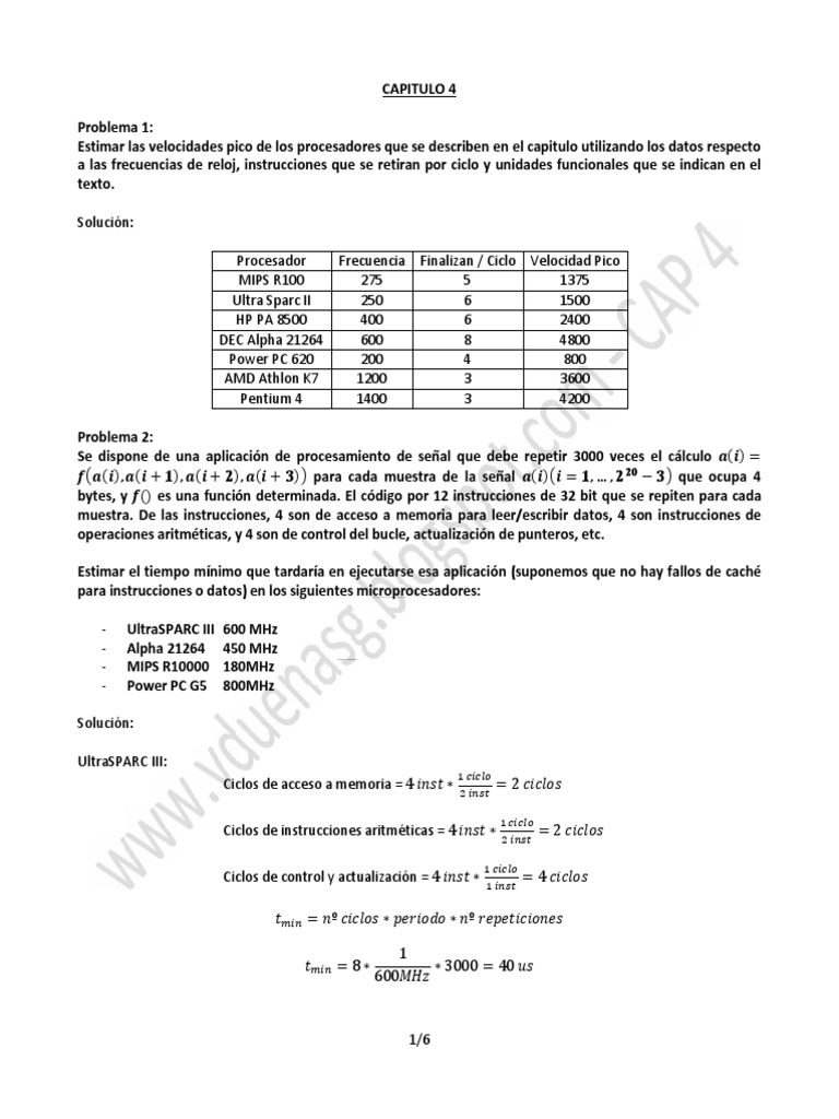 Cap4 Ejercicios | PDF | Poco | Caché (Computación)