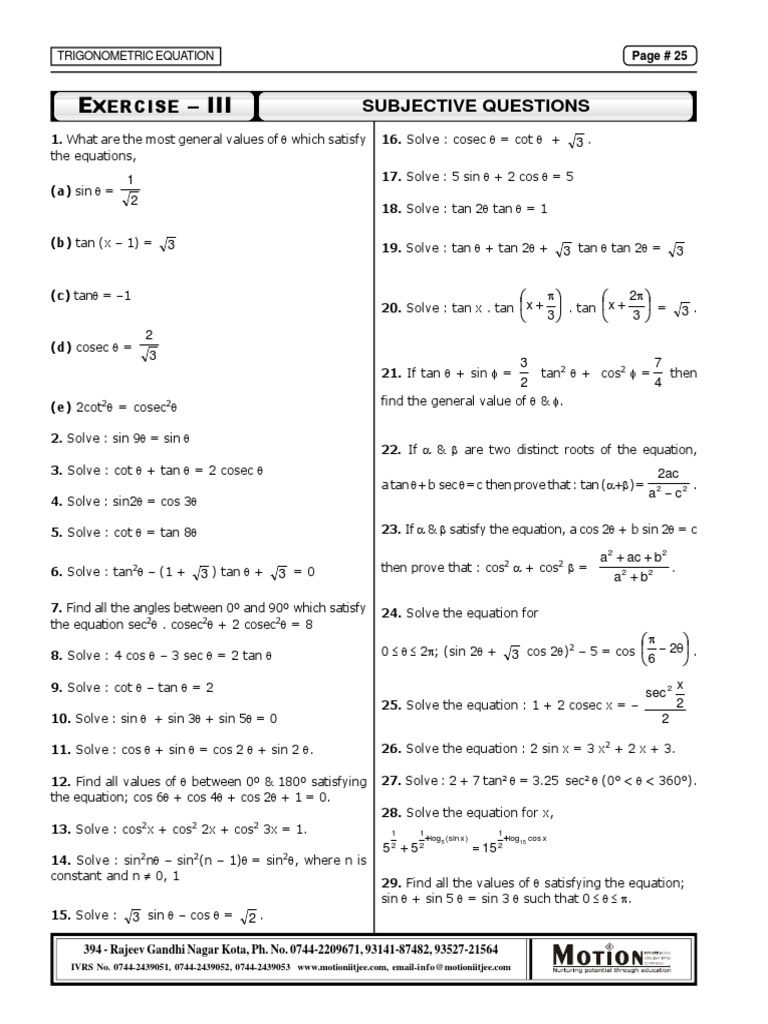 Exercise 3 | PDF | Trigonometric Functions | Sine