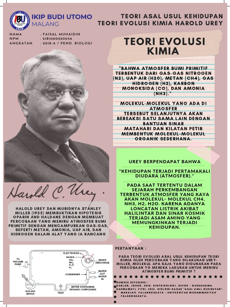 14 - Faisal Muhaidin - Poster - Teori Evolusi Kimia Harold Urey | PDF