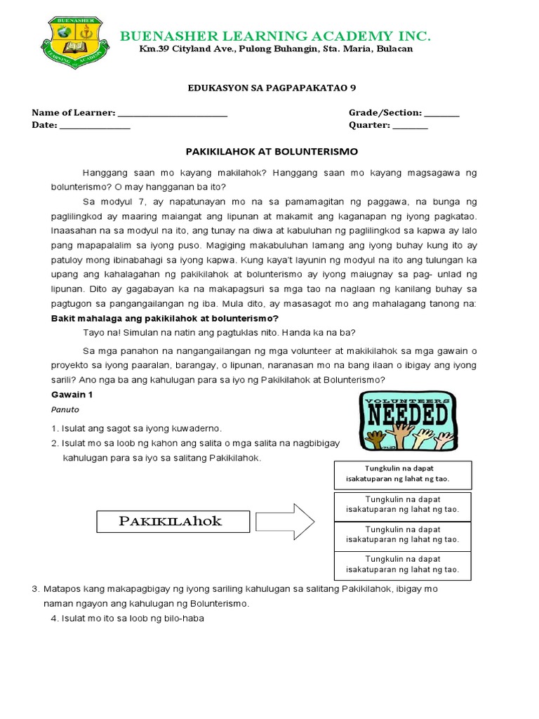 Esp 9 Activity 789 | PDF