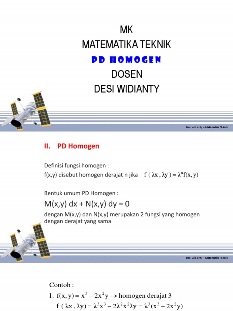 Contoh dan Definisi PD Homogen | PDF
