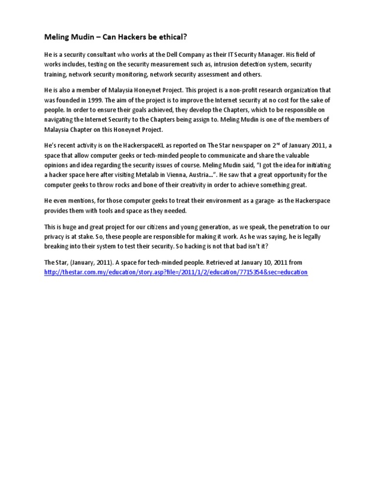 Ethical Hacking Insights by Meling Mudin | PDF