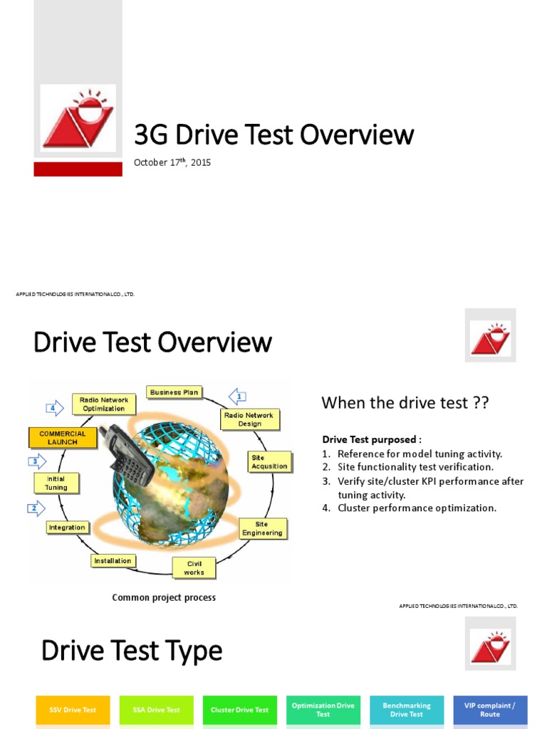 3G Drive Test Overview | PDF | 3 G | Telecommunications Engineering
