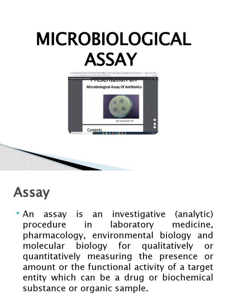 Microbial Assay Pdf Assay Immunoassay