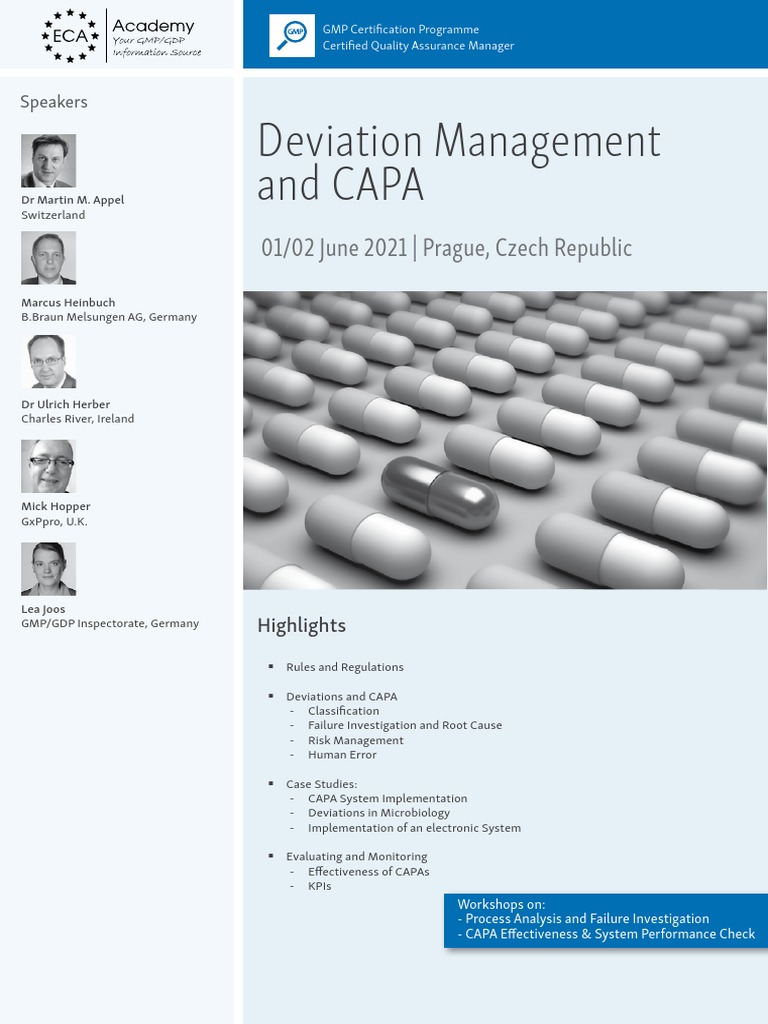 ECA Deviation Management CAPA PDF | PDF | Business