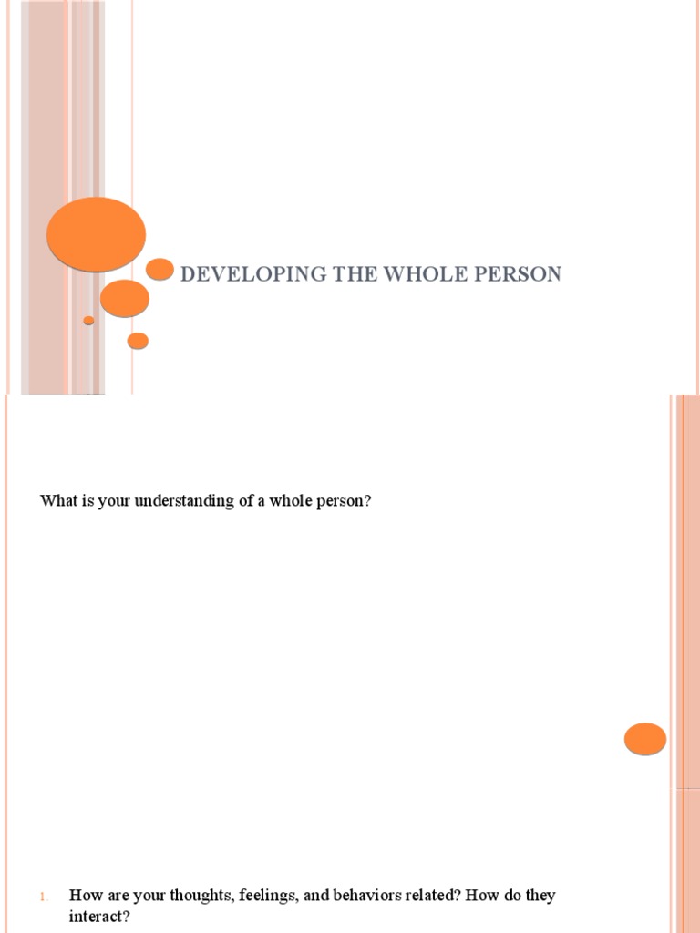 Developing The Whole Person | PDF
