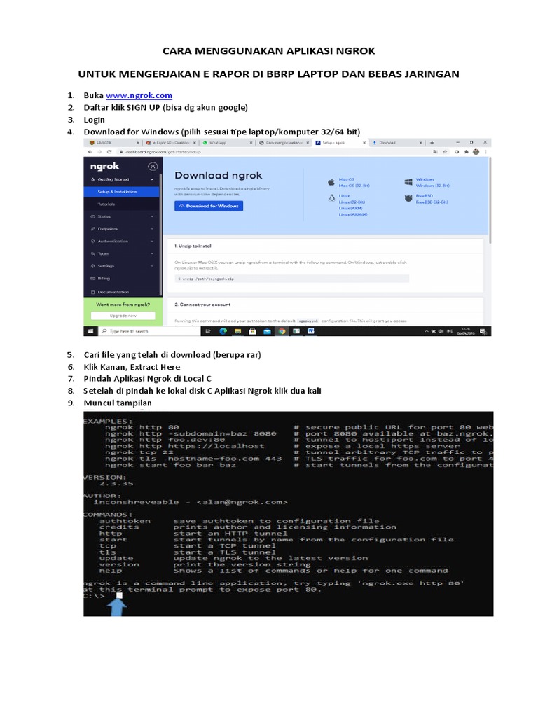 Panduan Menggunakan Aplikasi Ngrok | PDF