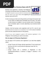 Sample DTI Permit Template | PDF