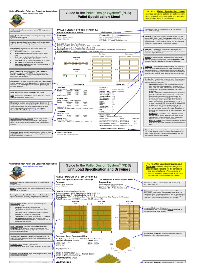 Pallet Specification Sheet