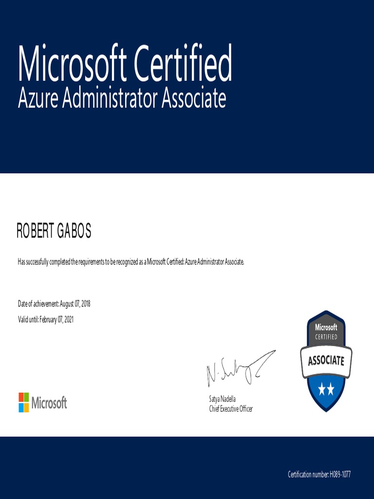 Microsoft Certified Azure Administrator Associate | PDF