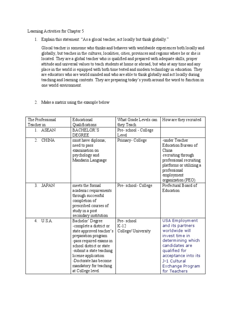 Global Teaching Strategies Guide | PDF | Teachers | Schools