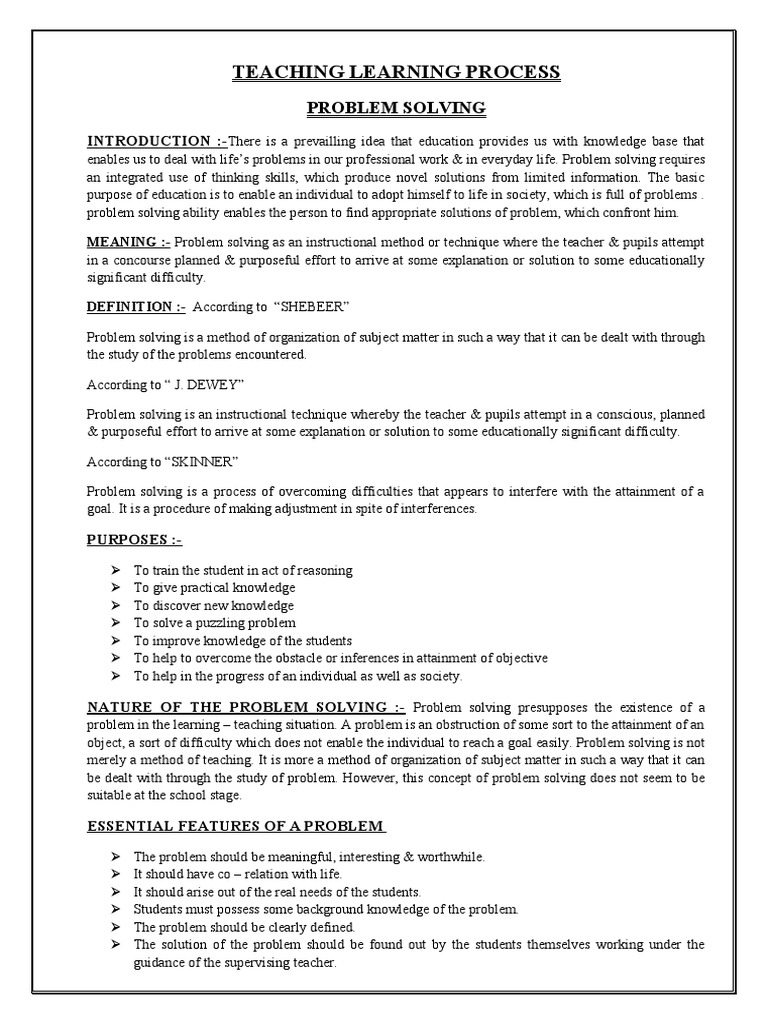 Teaching Learning Process | PDF | Hypothesis | Learning