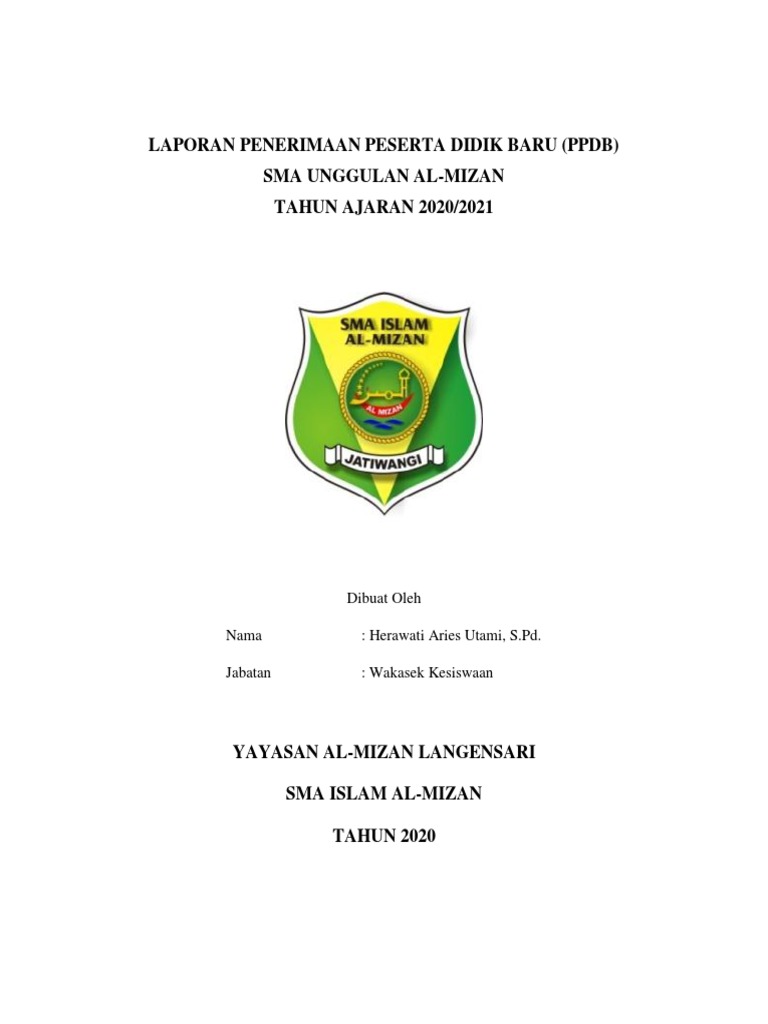 Laporan PPDB SMAI PDF | PDF | Karier & Perkembangan | Bisnis