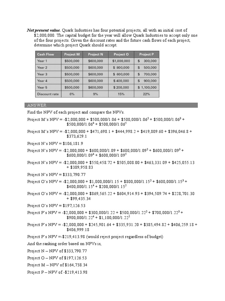 Net Present Value 12 | PDF