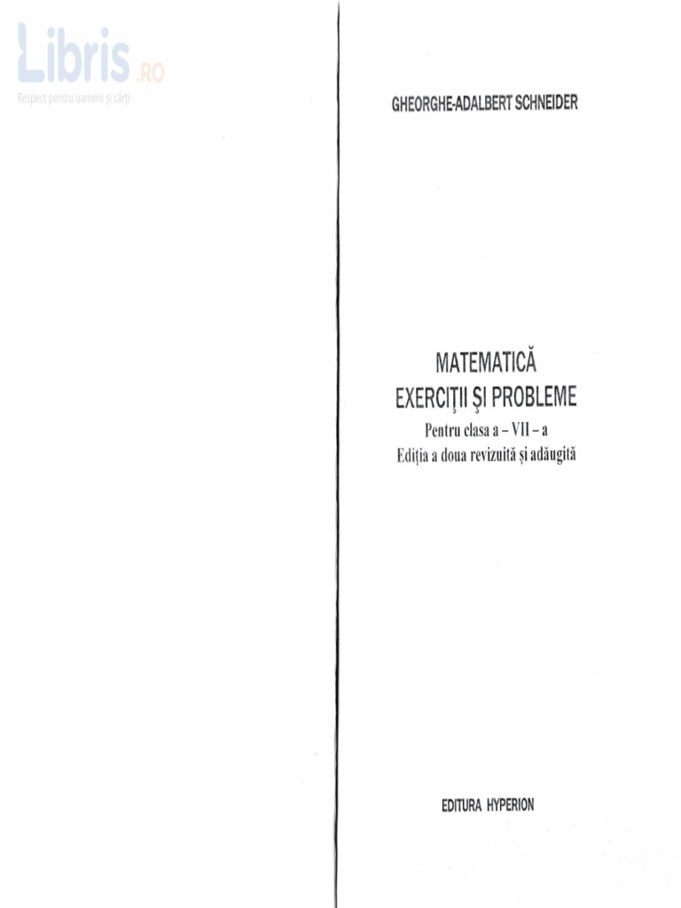 Matematica - Clasa 7 - Exercitii Si Probleme - Gheorghe Adalbert ...