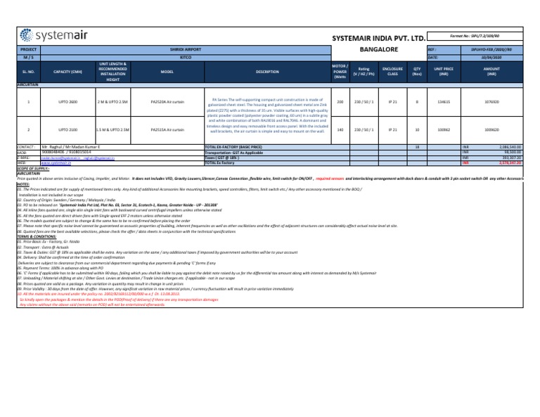 SYSTEMAIR | PDF | Prices | Taxes