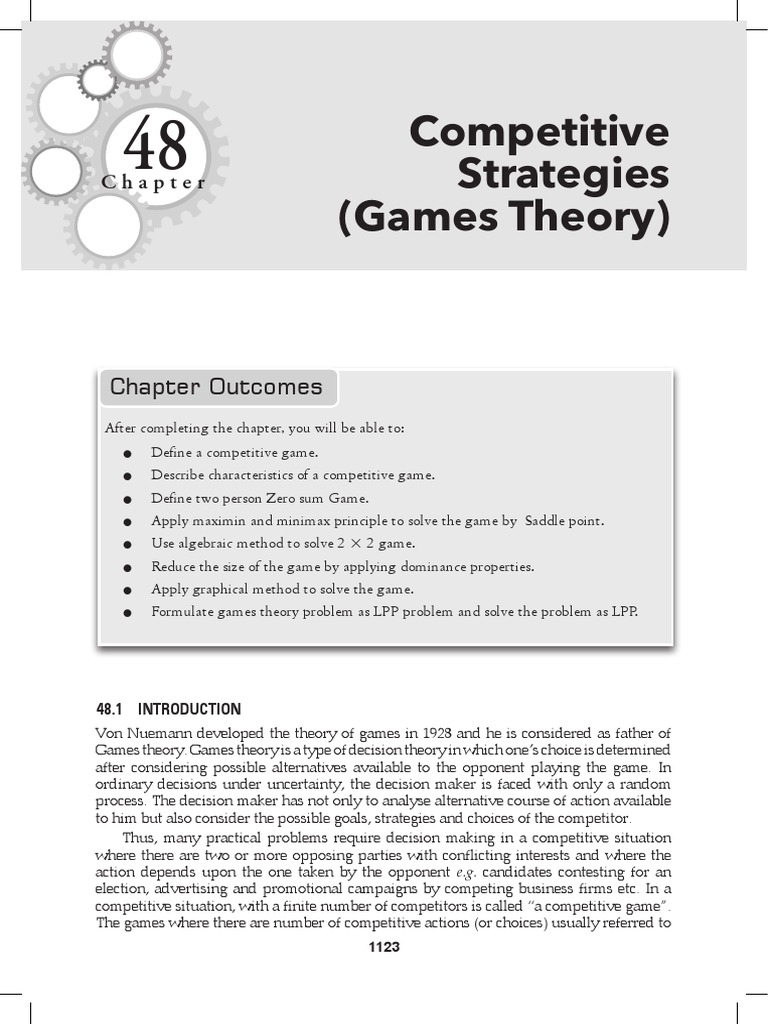 CHP - 48 - Competitive Strategies (Games Theory) | PDF | Economics Of ...